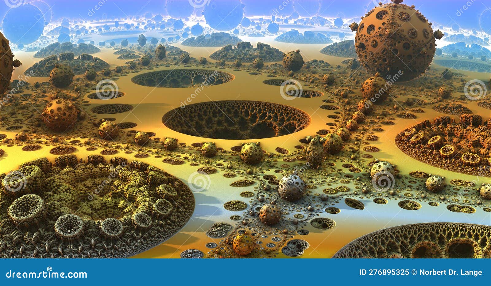 The Surface of an Alien Planet 3d Rendering Stock Illustration ...