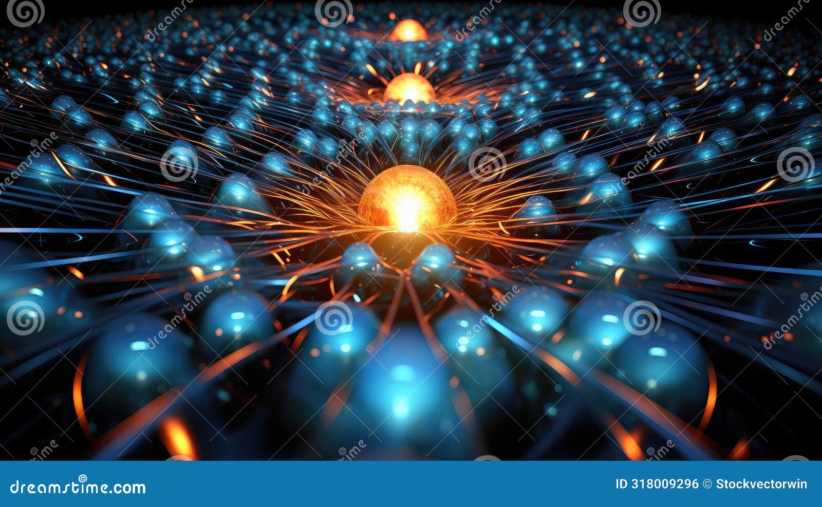 Surface atom movement stock illustration. Illustration of physics ...