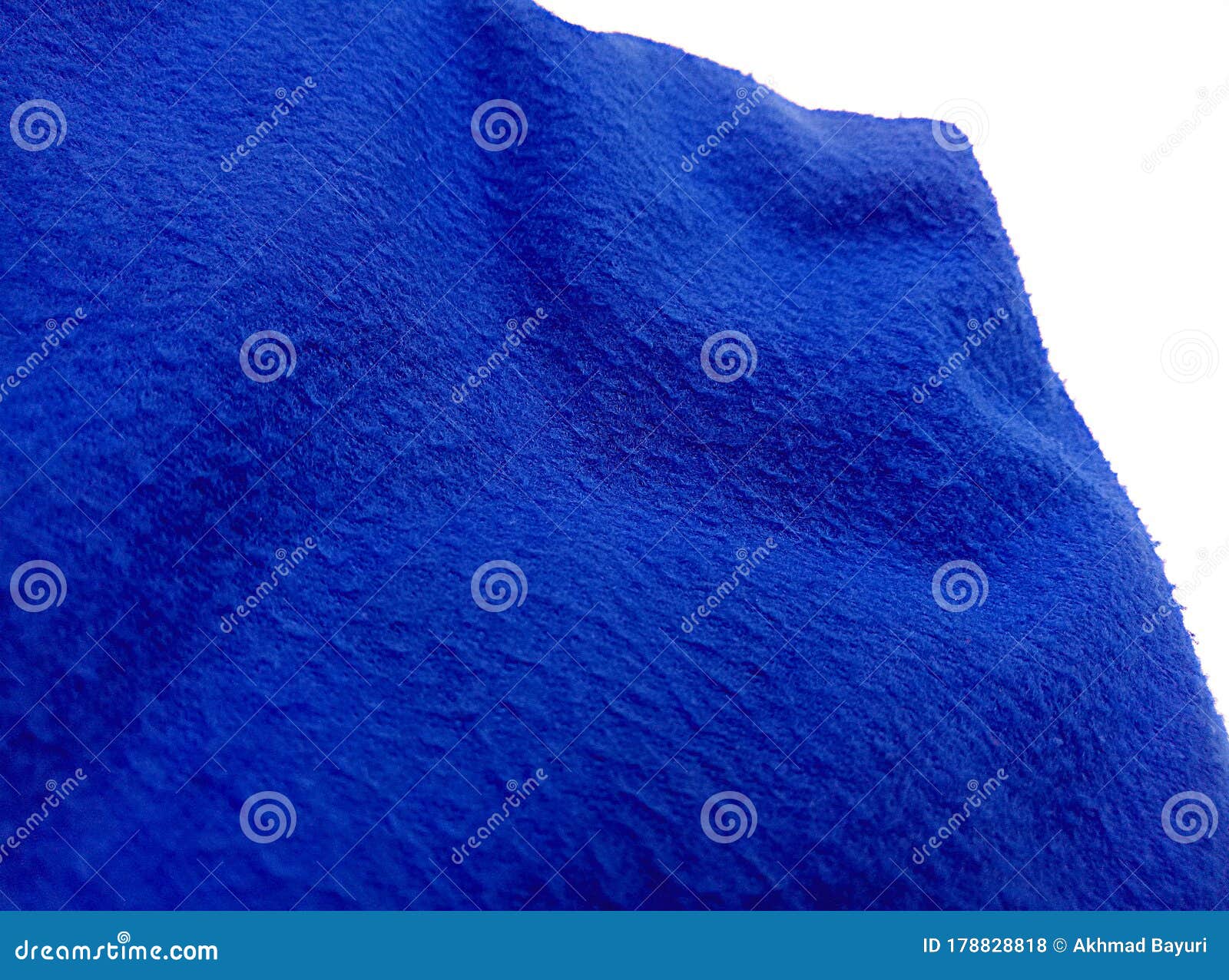 The Surface of the Blue Blanket Stock Photo - Image of clothing, folds ...