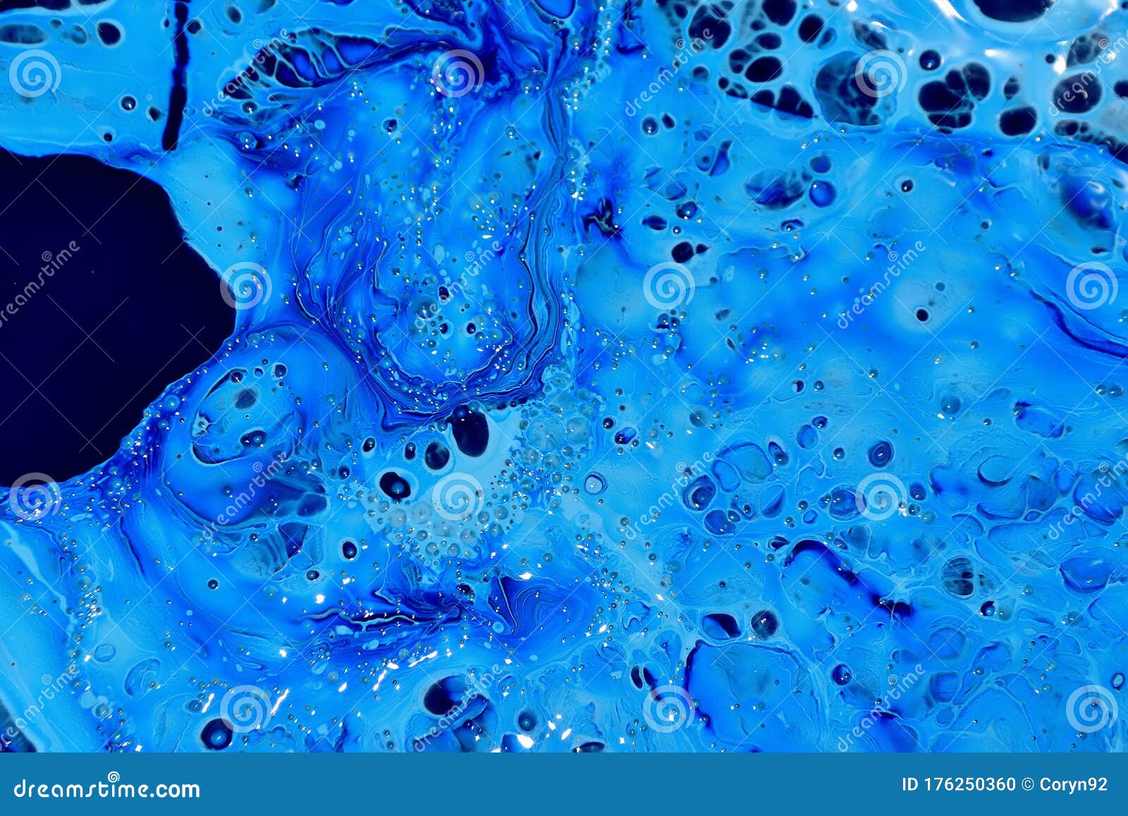 Surface of Blue Color, Different Spots and Different Hue. Blue Paint ...