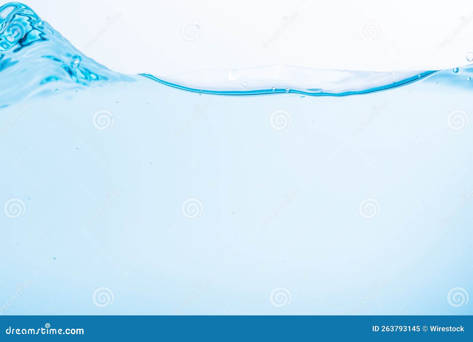 Surface of the Blue Freshwater and Waves on a White Background Stock ...