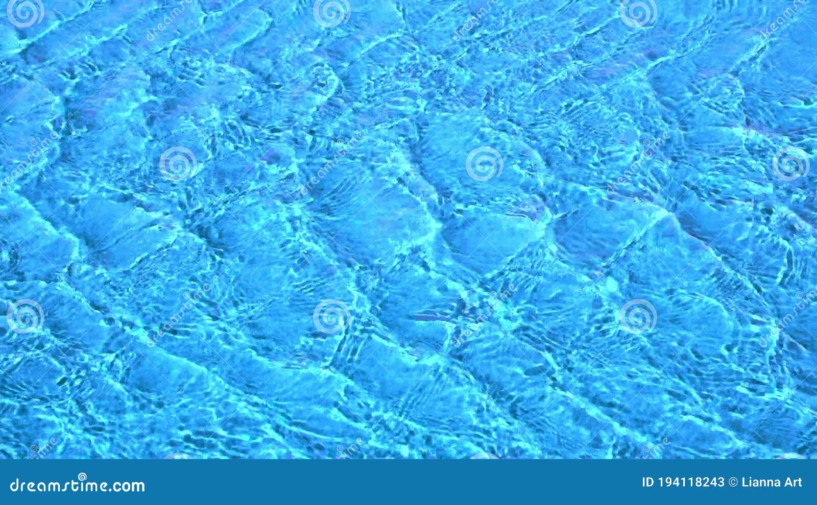 Surface of Blue Streaming Water with Ripples. Stock Video - Video of ...