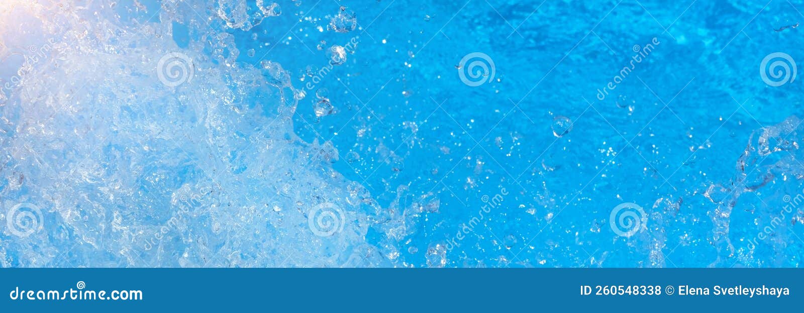 Surface of Blue Swimming Pool Water with Light Reflection, Splashes and ...
