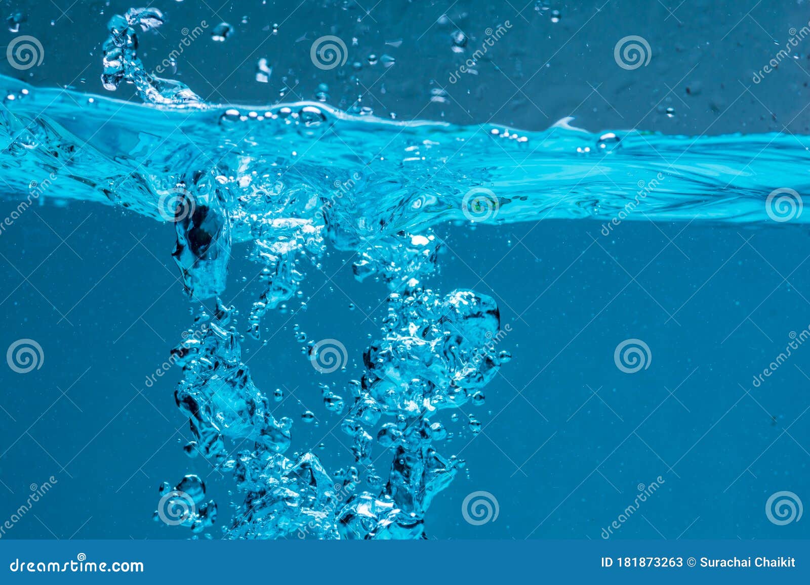 Surface of Blue Water Against White Background Stock Image - Image of ...