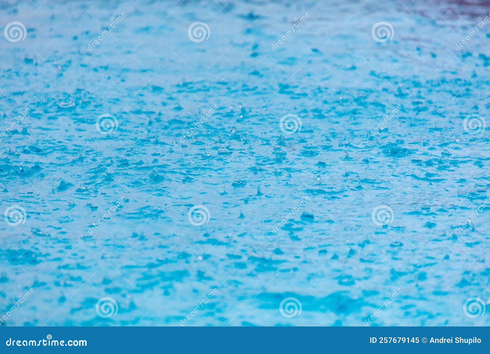 Surface of Blue Water in Heavy Rain. Stock Image - Image of rainy, dark ...