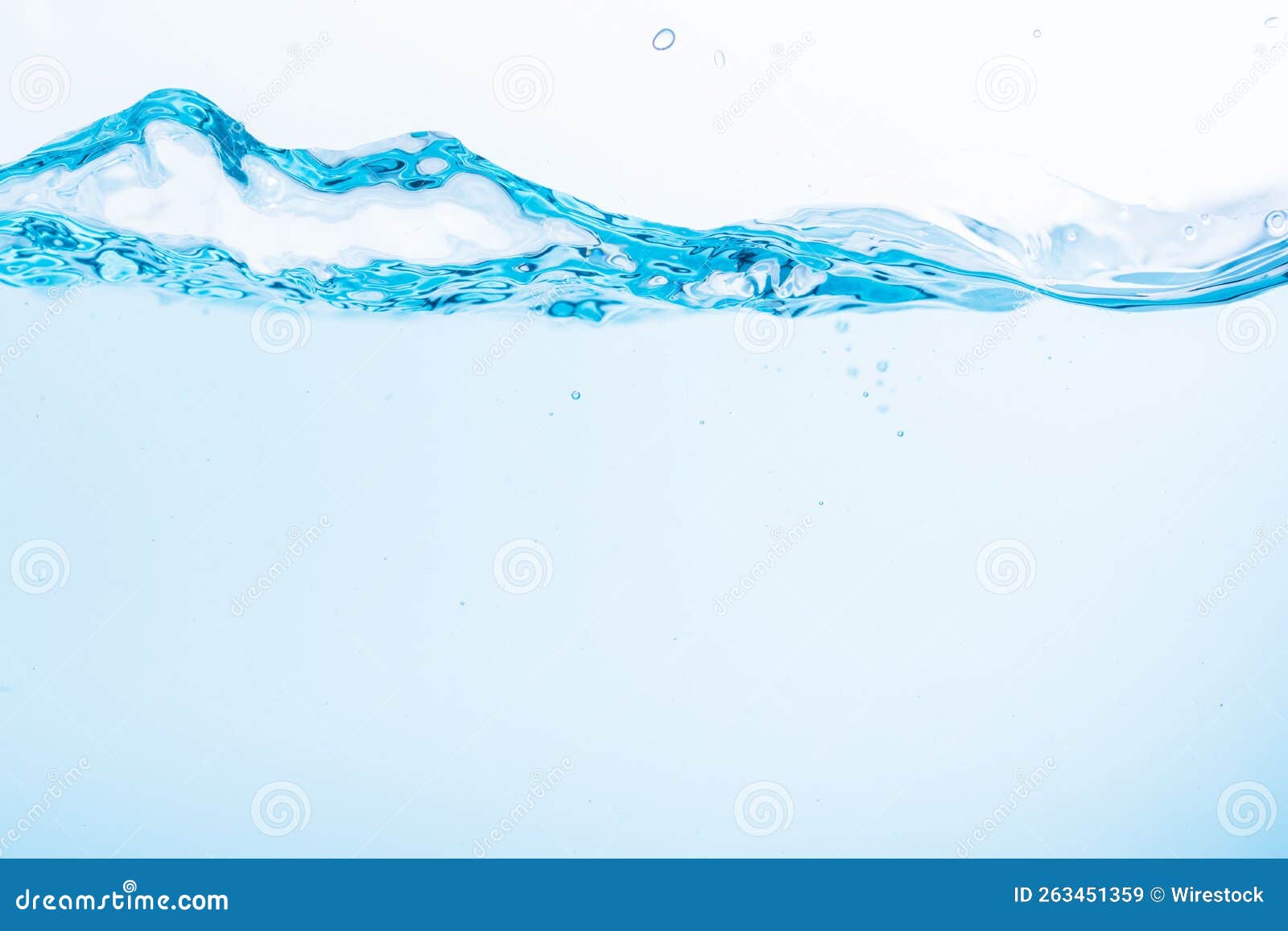 Surface of the Blue Water Waves Splash on a White Background Stock ...