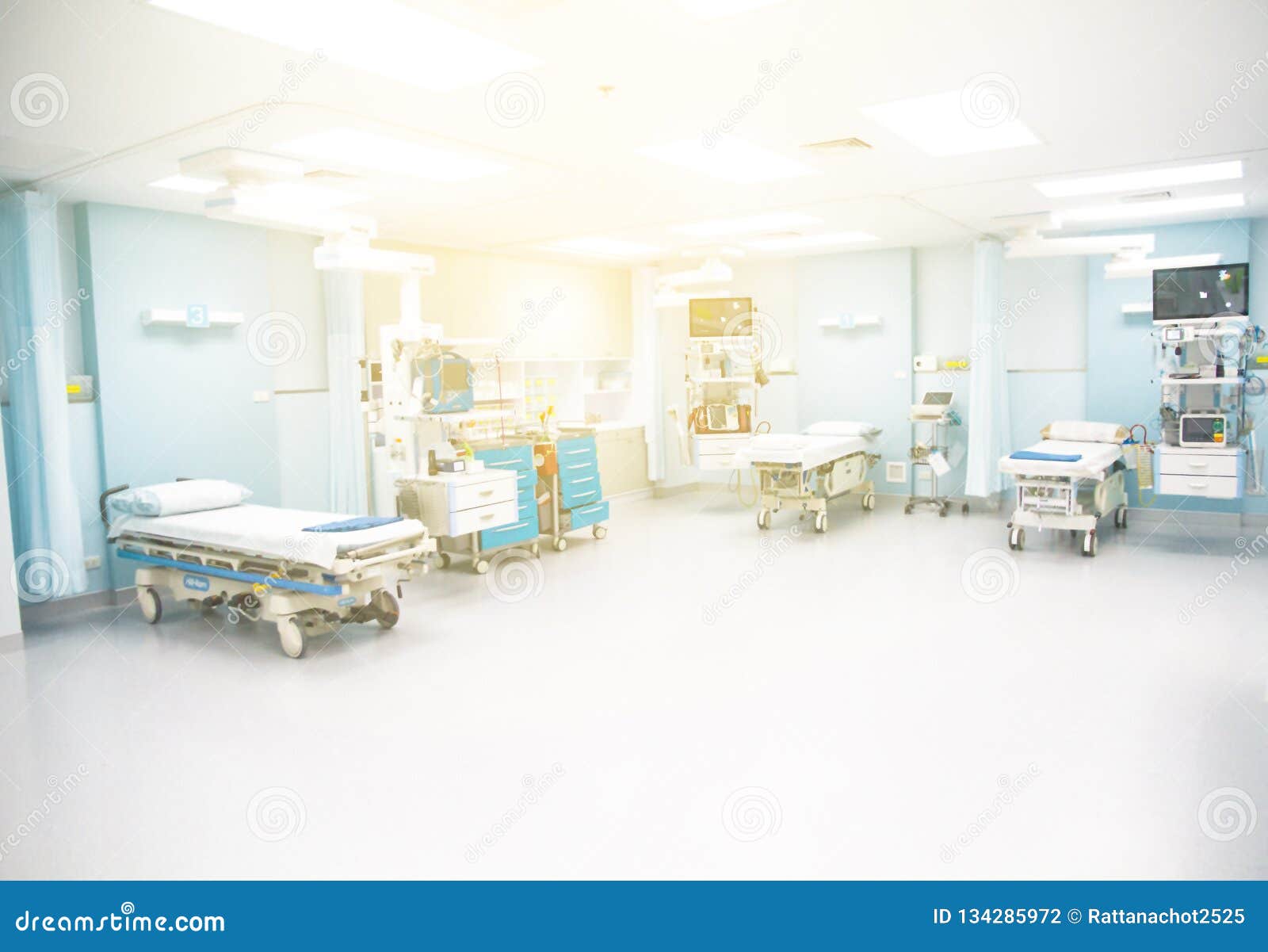View of Empty Emergency Room Stock Photo - Image of modern, empty ...