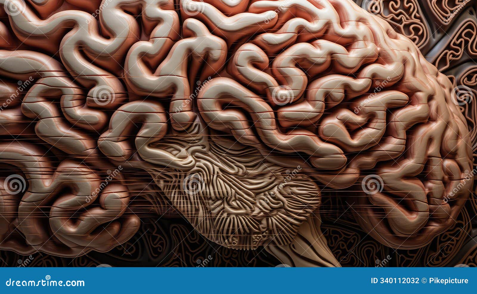 Surface brain texture stock illustration. Illustration of complexity ...