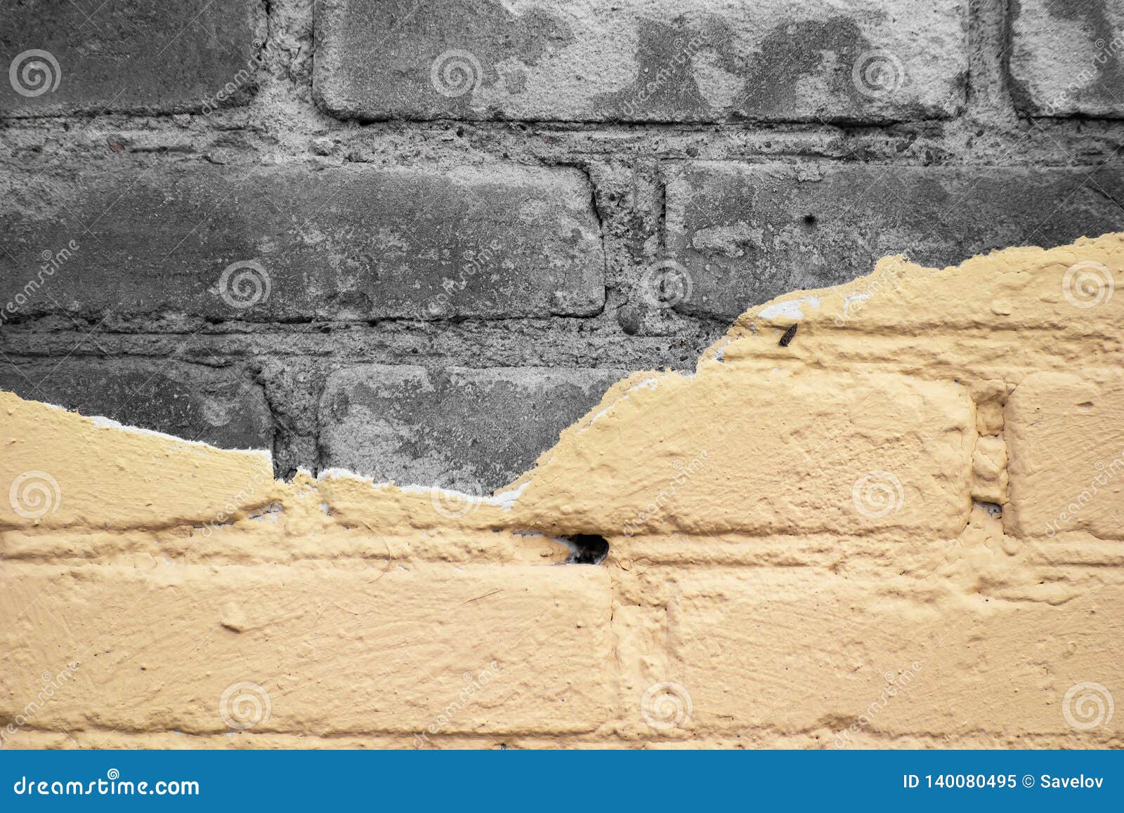 The Surface of the Brick Wall with Plaster Stock Image - Image of brick ...