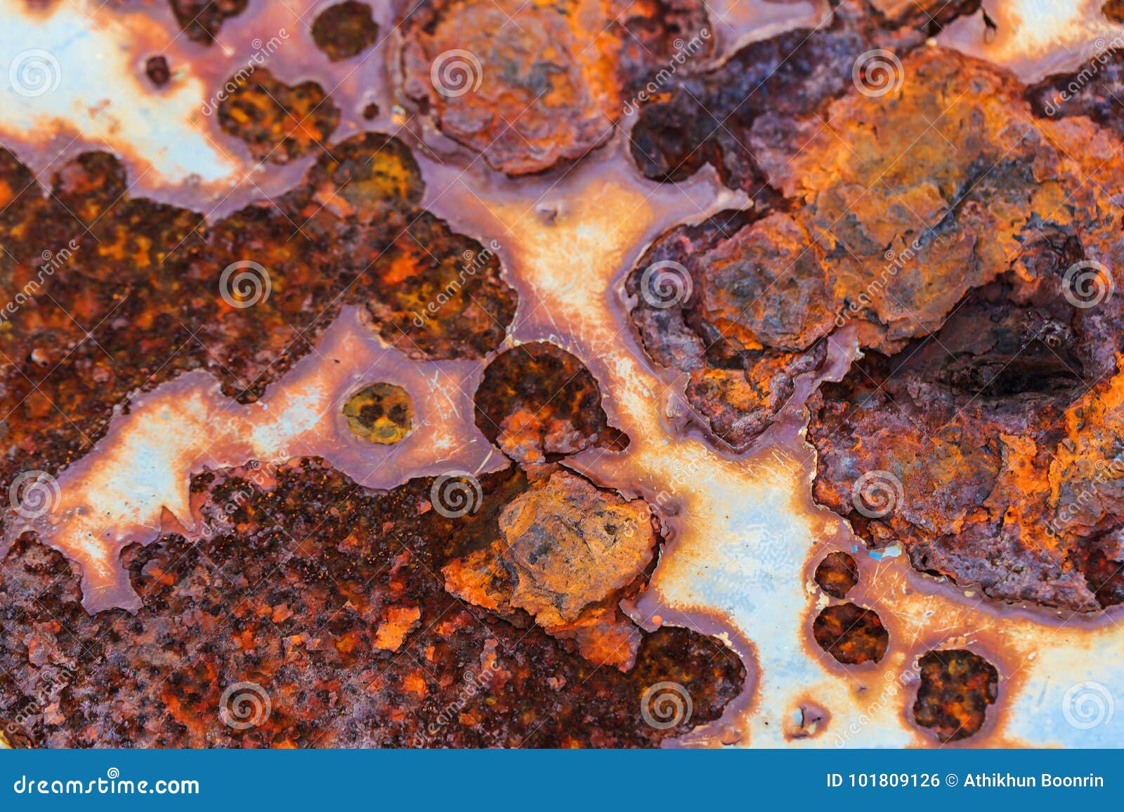 The Surface of the Broken Metal Rusts Naturally. Stock Photo - Image of ...