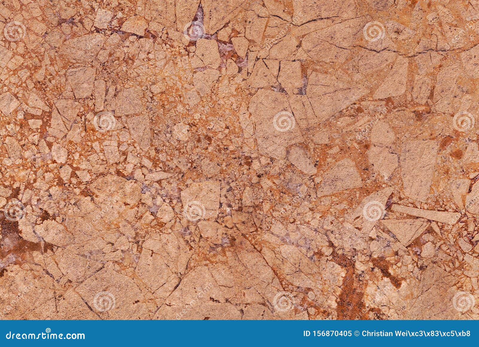 Surface of a Brown Dolomitic Limestone Breccia Stock Image - Image of ...