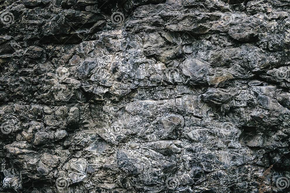 Surface of the Cave Rock Wall Stock Image - Image of black, antique ...