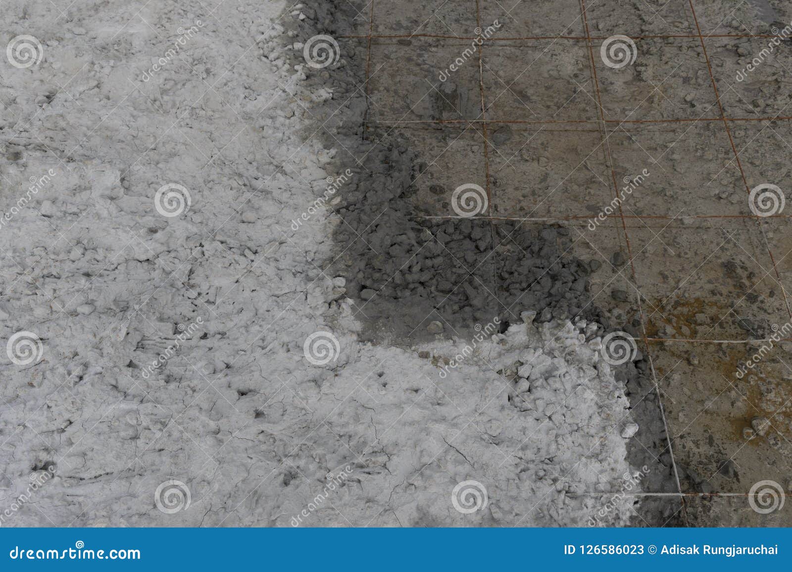 The Surface of the Cement is Dry and Wet. Stock Image - Image of ...