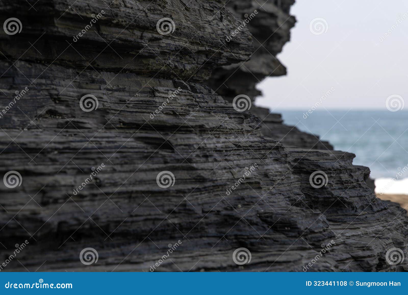Surface of the Cliff at the Seaside Stock Photo - Image of korea ...