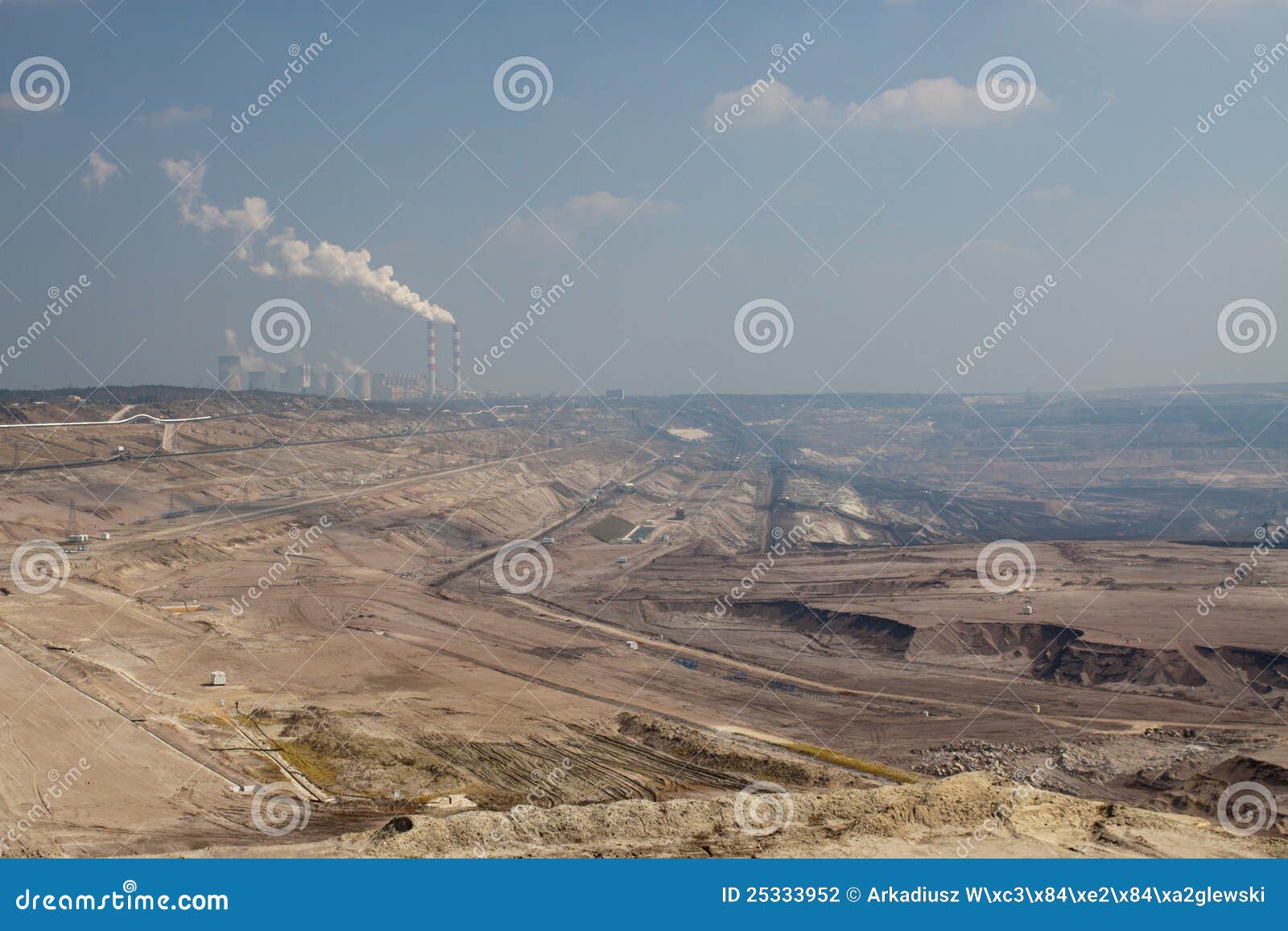 Surface coal mining stock photo. Image of pollution, chimneys - 25333952