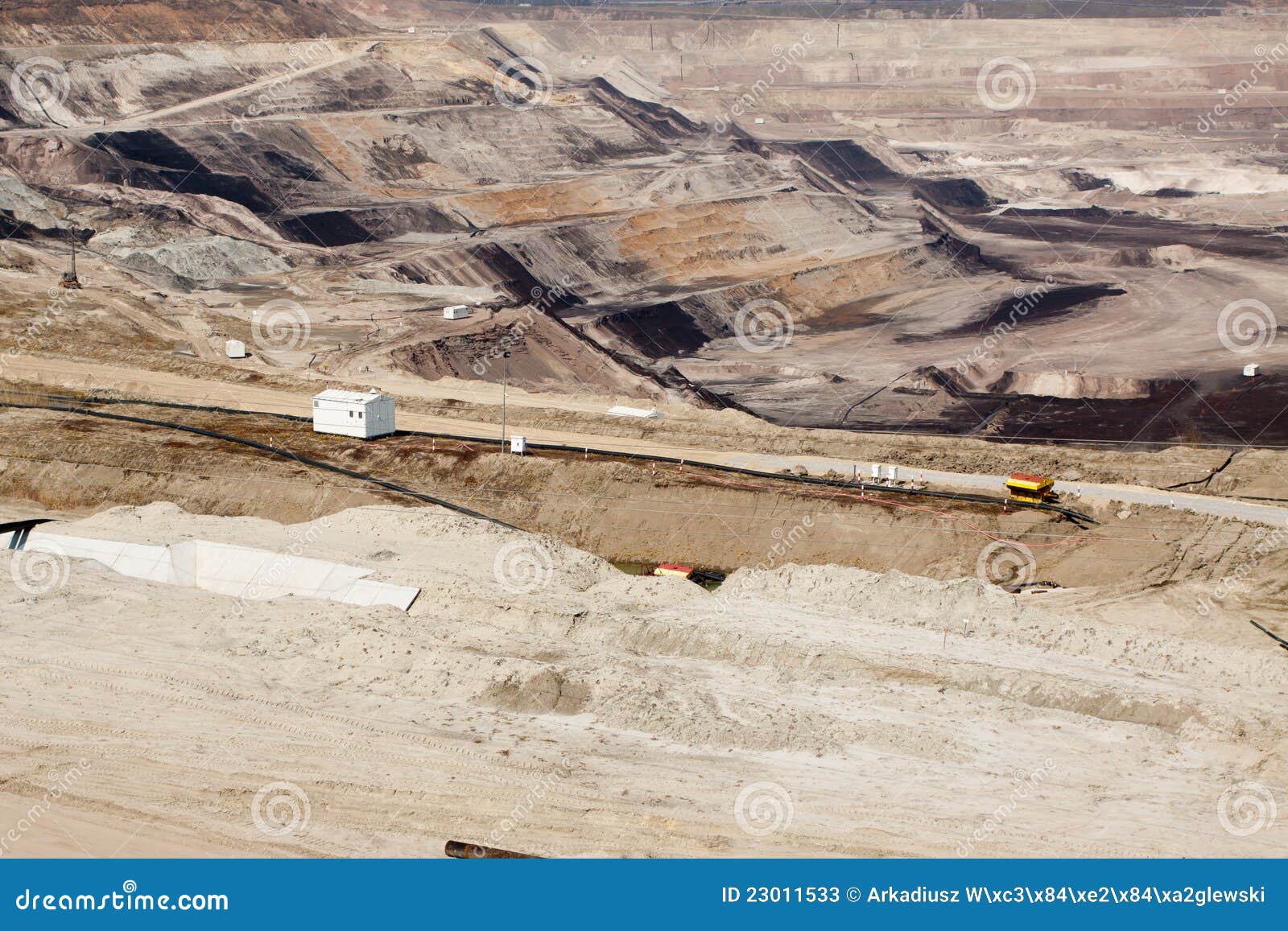 Surface Coal Mining-excavation Stock Image - Image of terraces ...