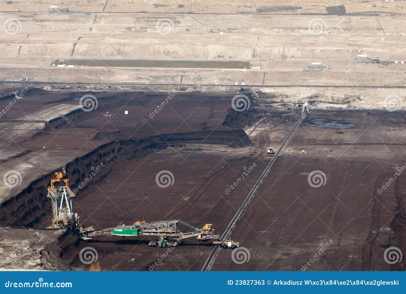 Surface Coal Mining-excavation Stock Image - Image of industrial ...