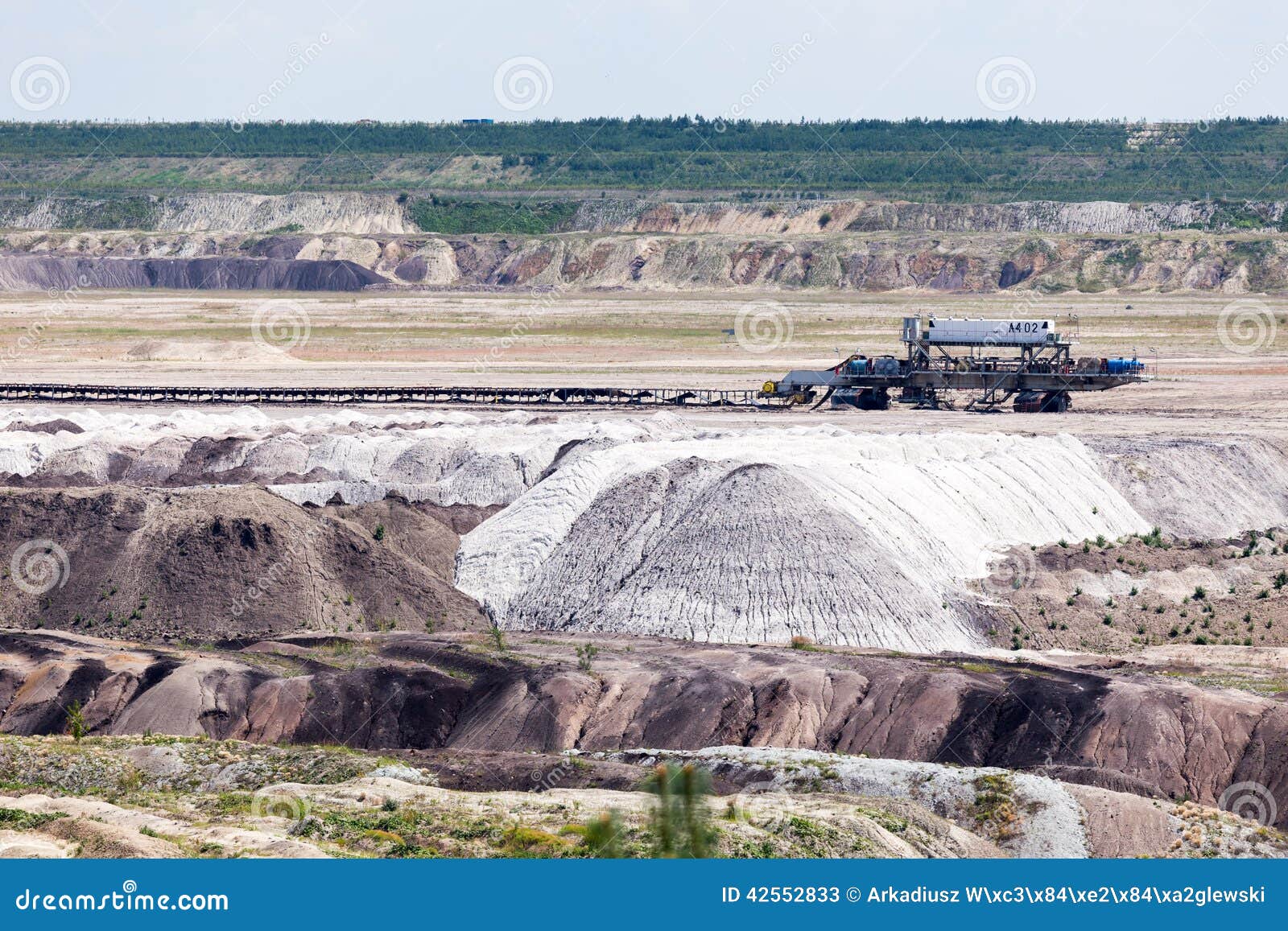 Surface coal mining stock image. Image of excavator, conveyor - 42552833
