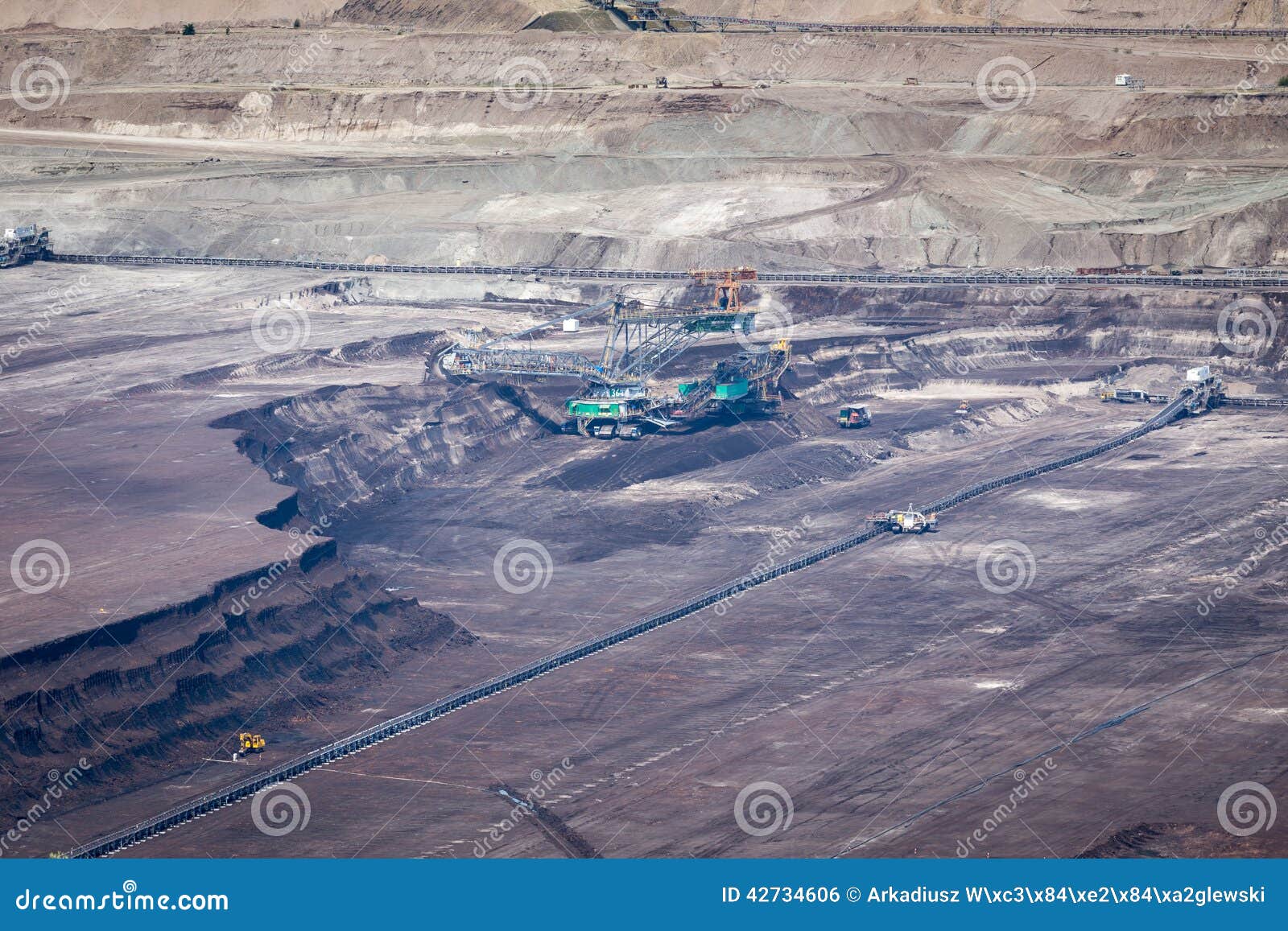Surface coal mining stock photo. Image of industrial - 42734606