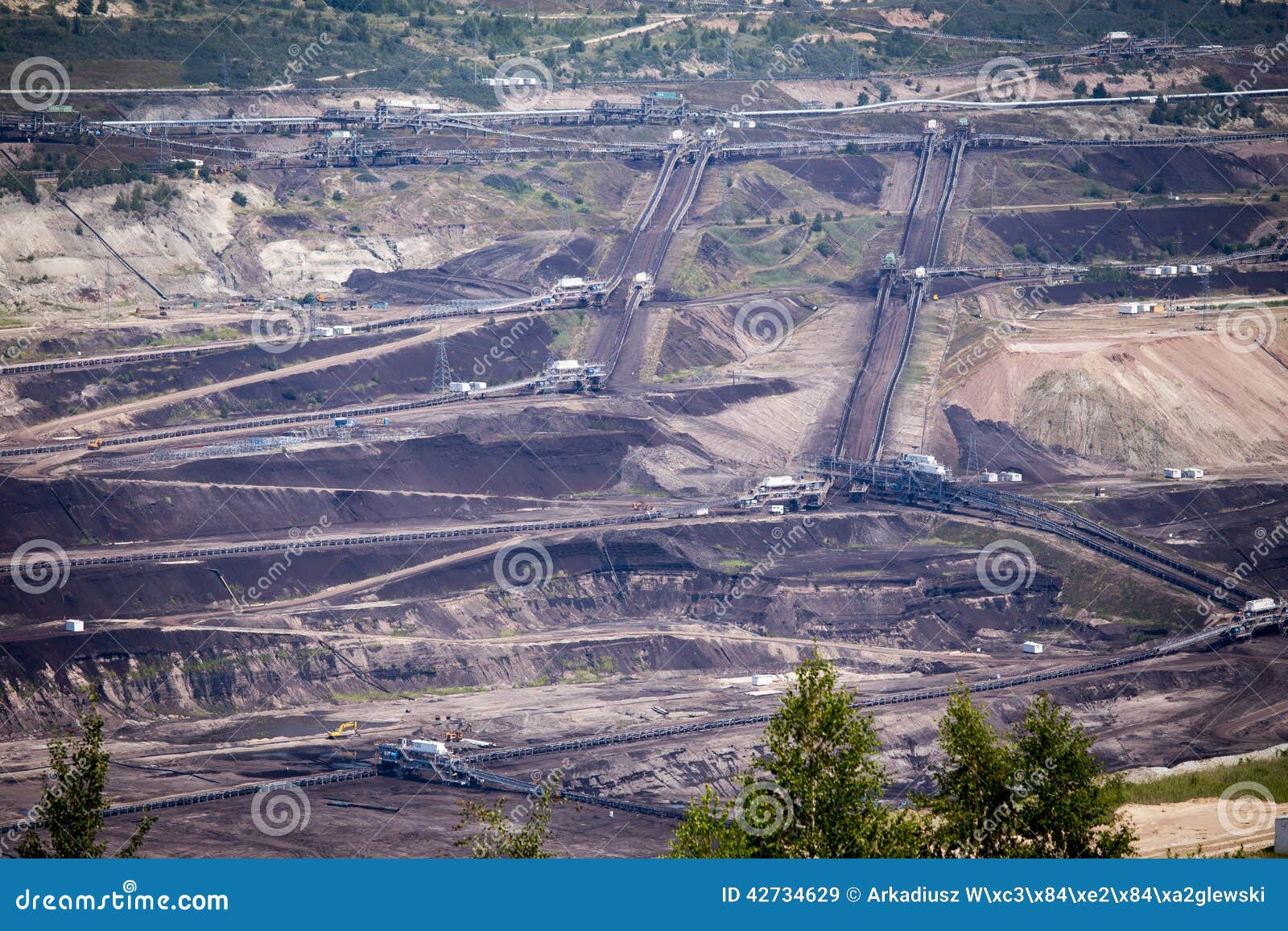 Surface coal mining stock image. Image of pollution, production - 42734629