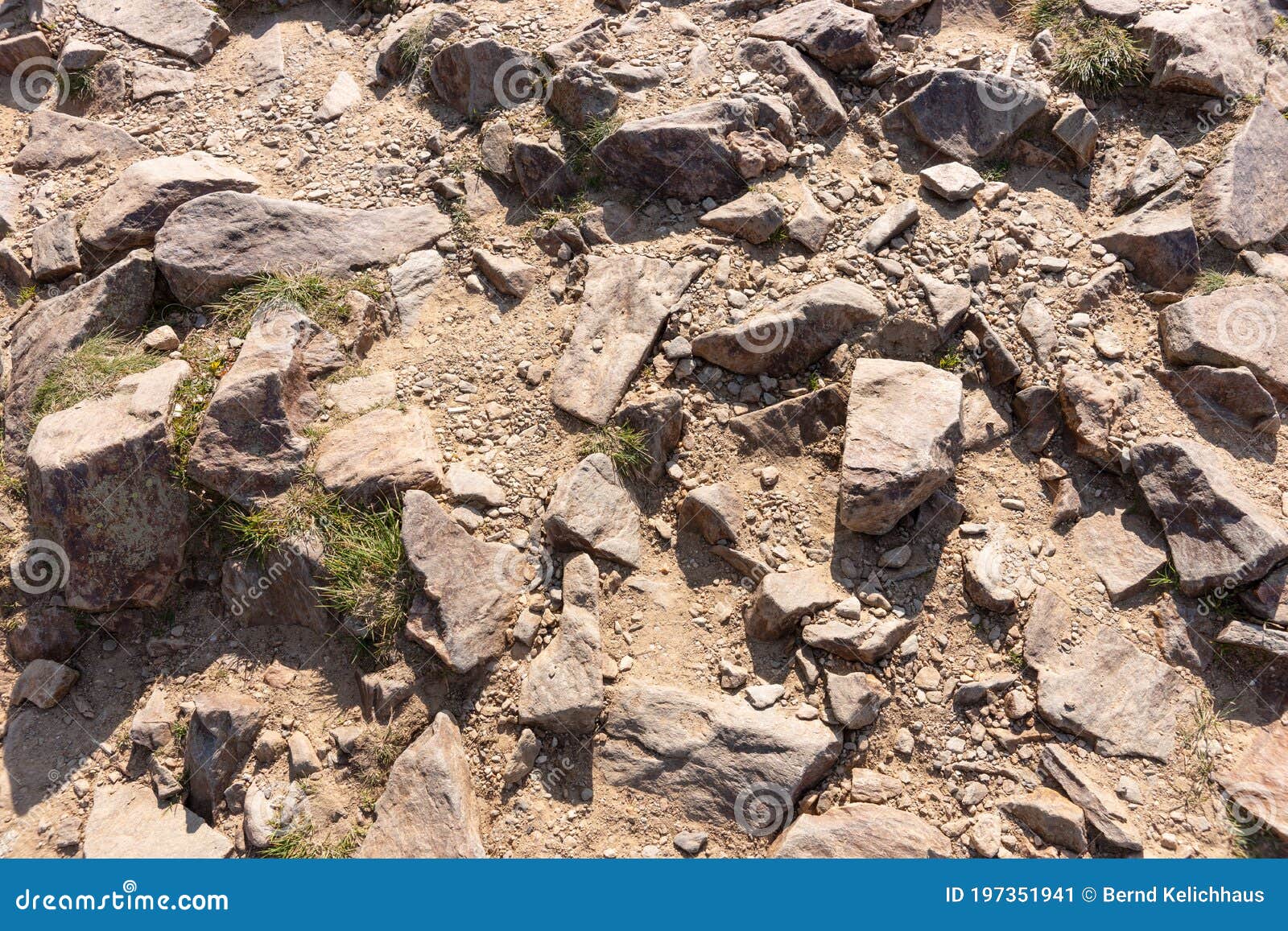 Surface Covered with Big Stones on the Ground. the Surface of the ...