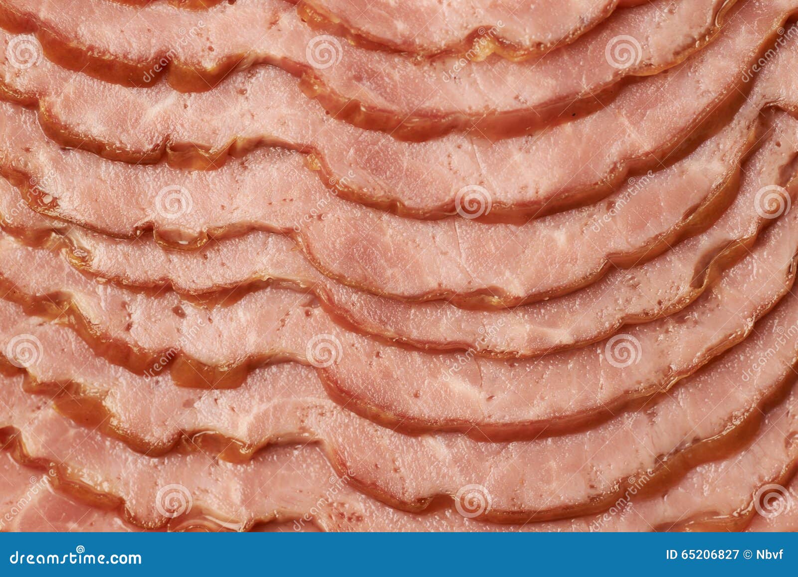 Surface Covered with Ham Slices Stock Image - Image of slice, closeup ...