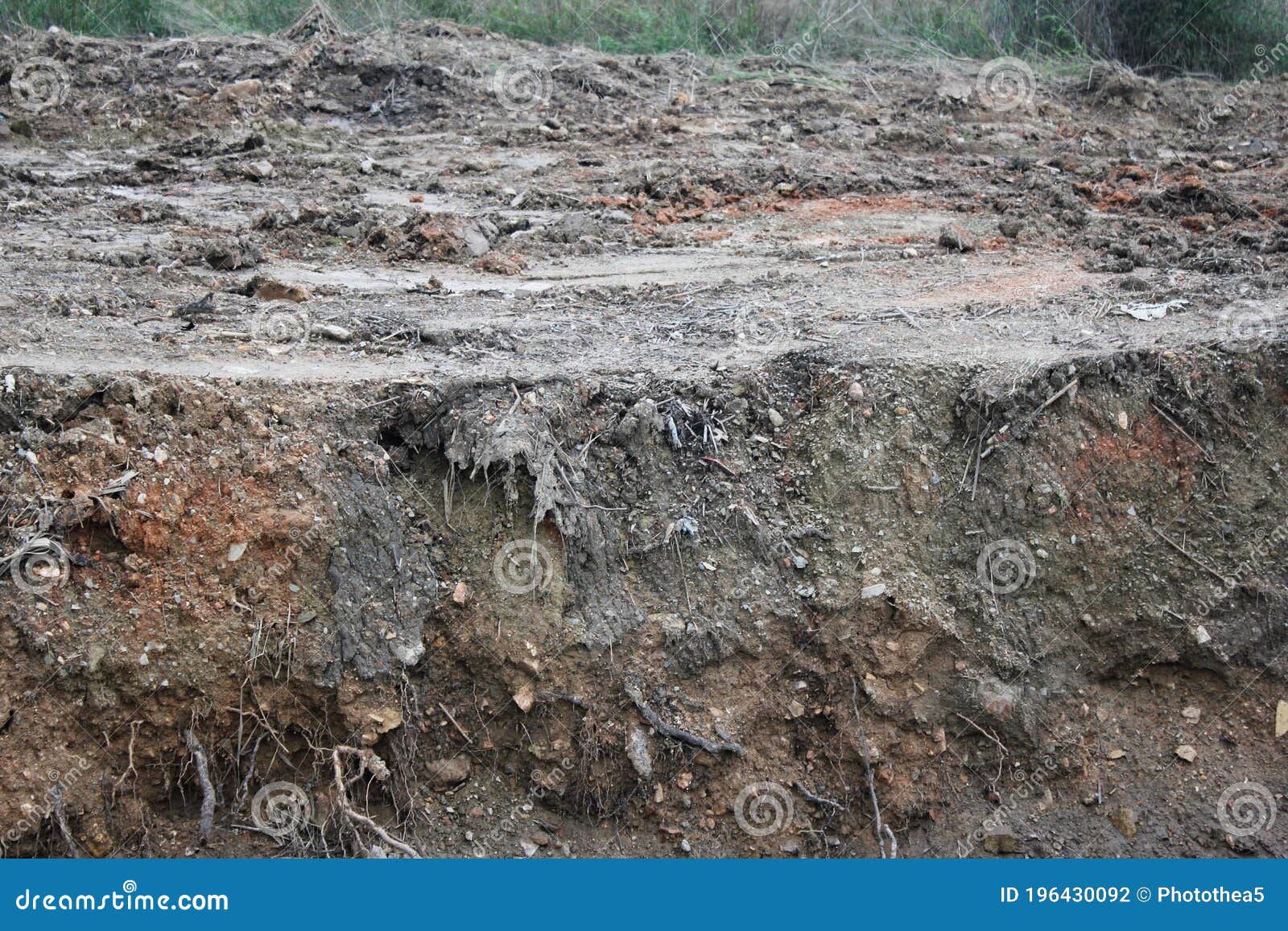 Surface Covered with Mud after Stream Overflow Stock Photo - Image of ...