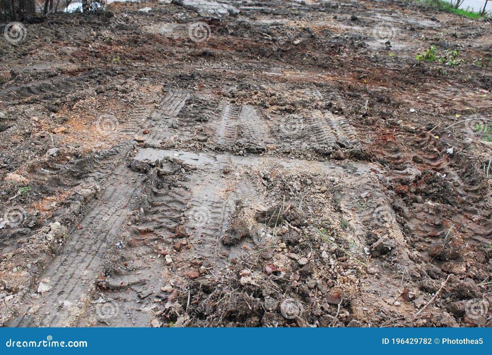 Surface Covered with Mud after Stream Overflow Stock Photo - Image of ...