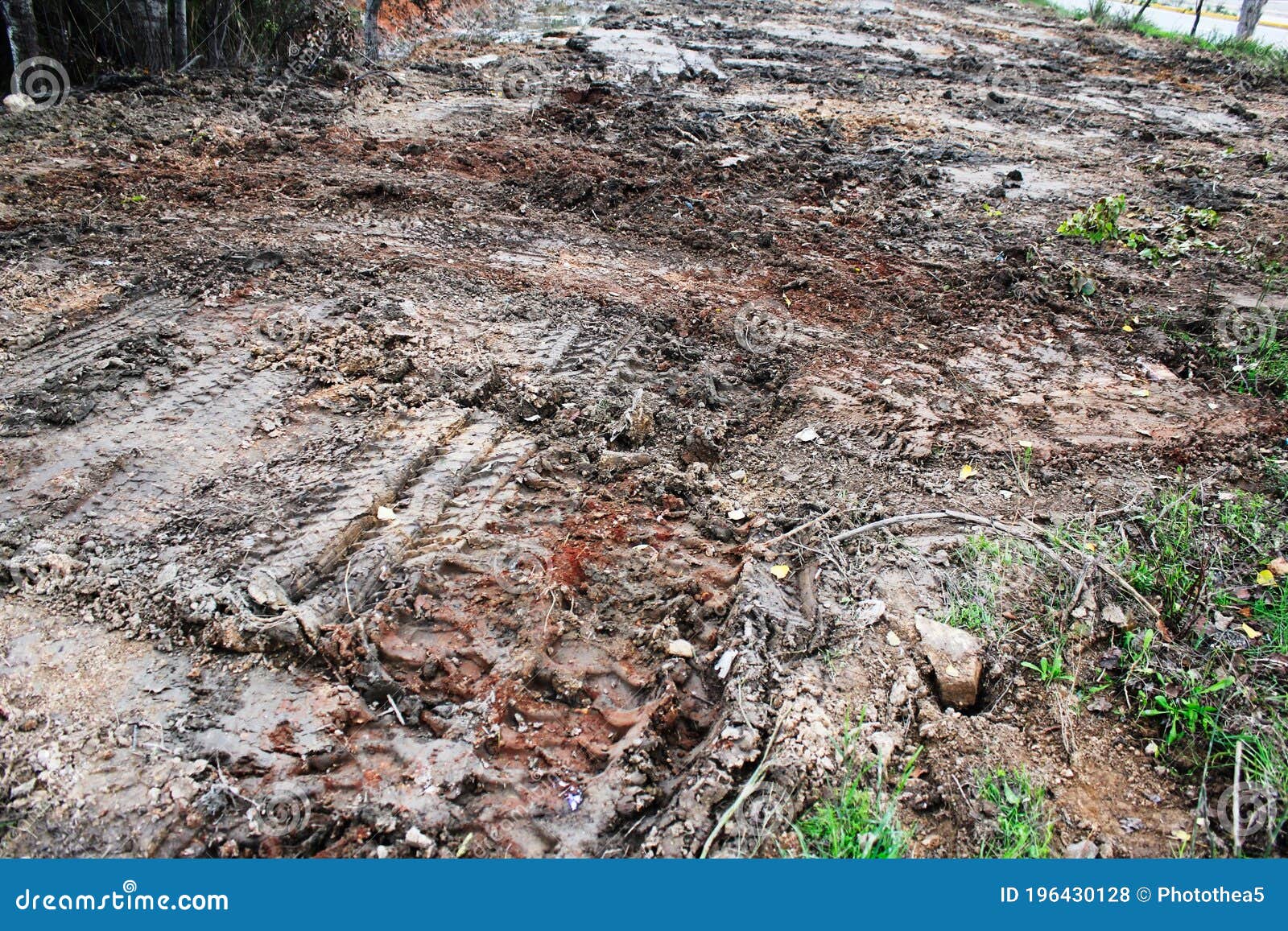 Surface Covered with Mud after Stream Overflow Stock Photo - Image of ...