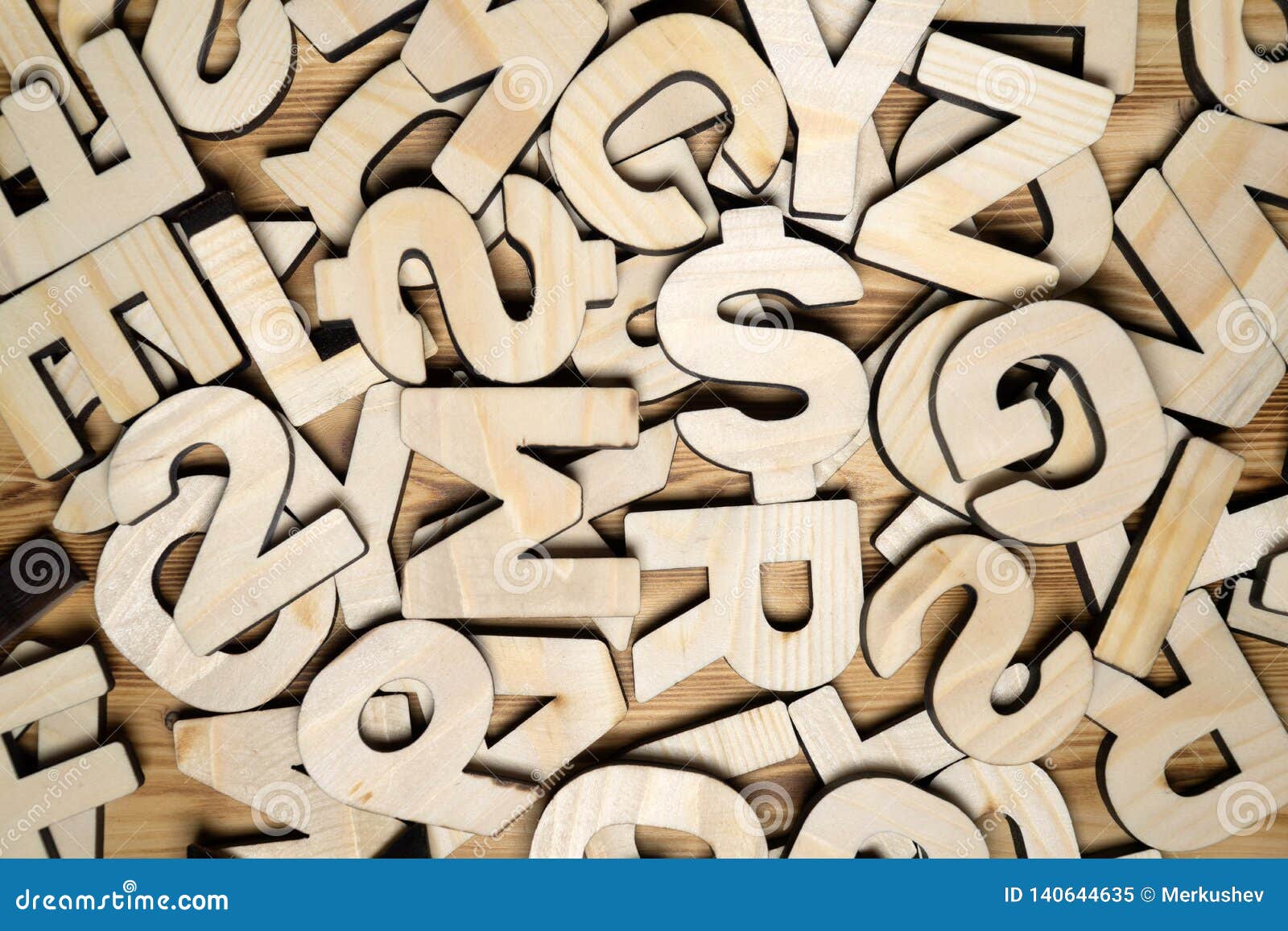 Surface Covered with Multiple Wooden Letters As a Background Stock ...