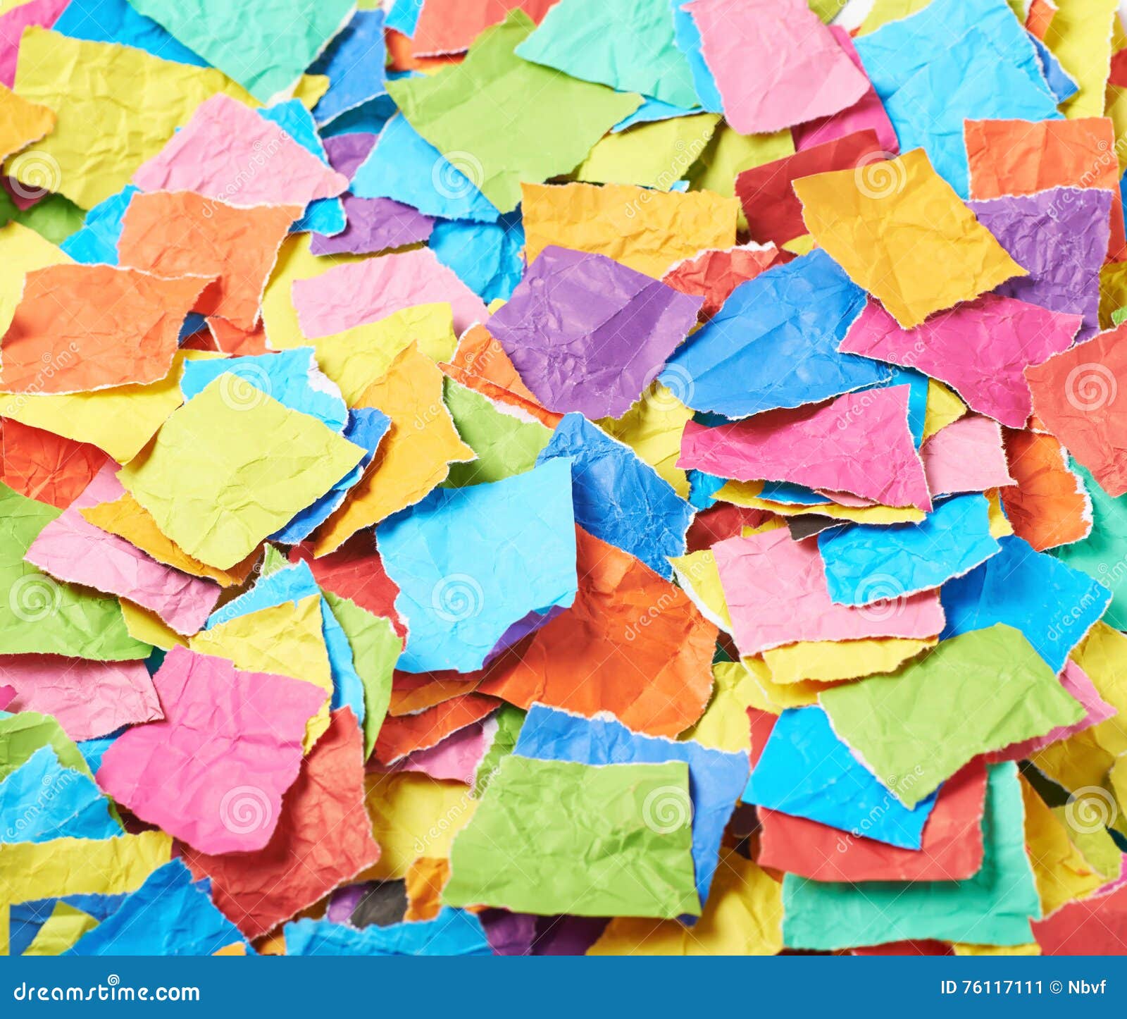 Surface Covered with Pieces of Paper Stock Image - Image of color ...