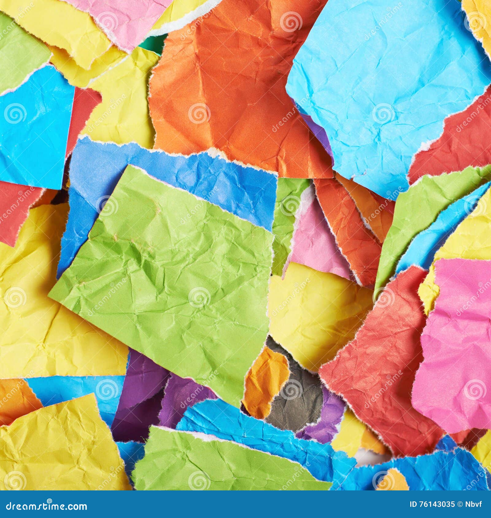 Surface Covered with Pieces of Paper Stock Image - Image of craft, junk ...