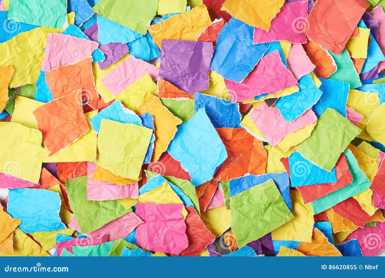Surface Covered with Pieces of Paper Stock Image - Image of crumple ...