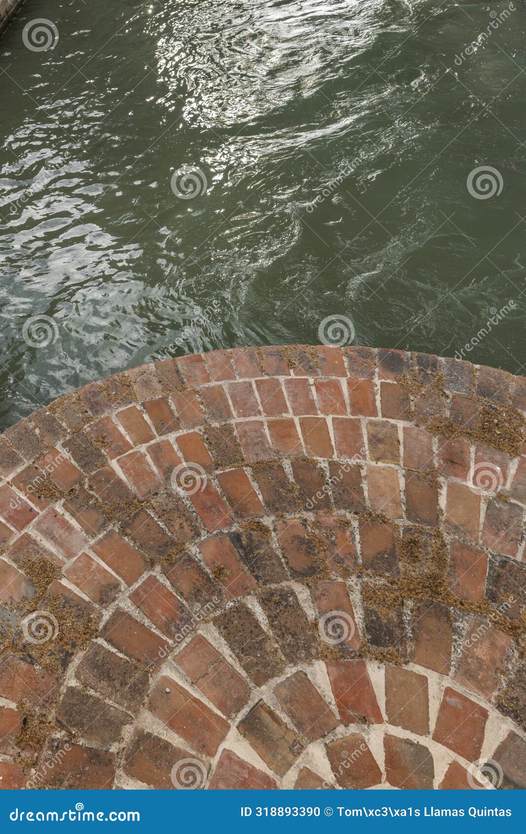 A Surface Covered with Terracotta Tiles in a Water Channel Stock Photo ...