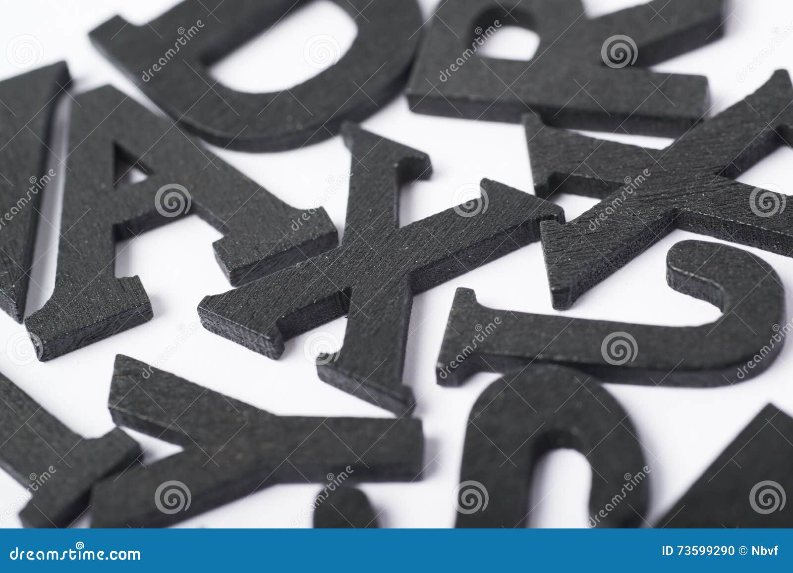Surface Covered with the Wooden Letters Stock Photo - Image of messy ...