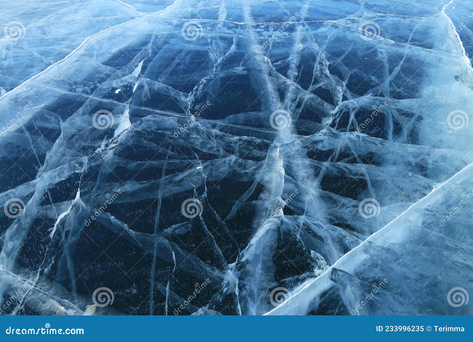 Surface of cracked ice stock image. Image of snow, color - 233996235