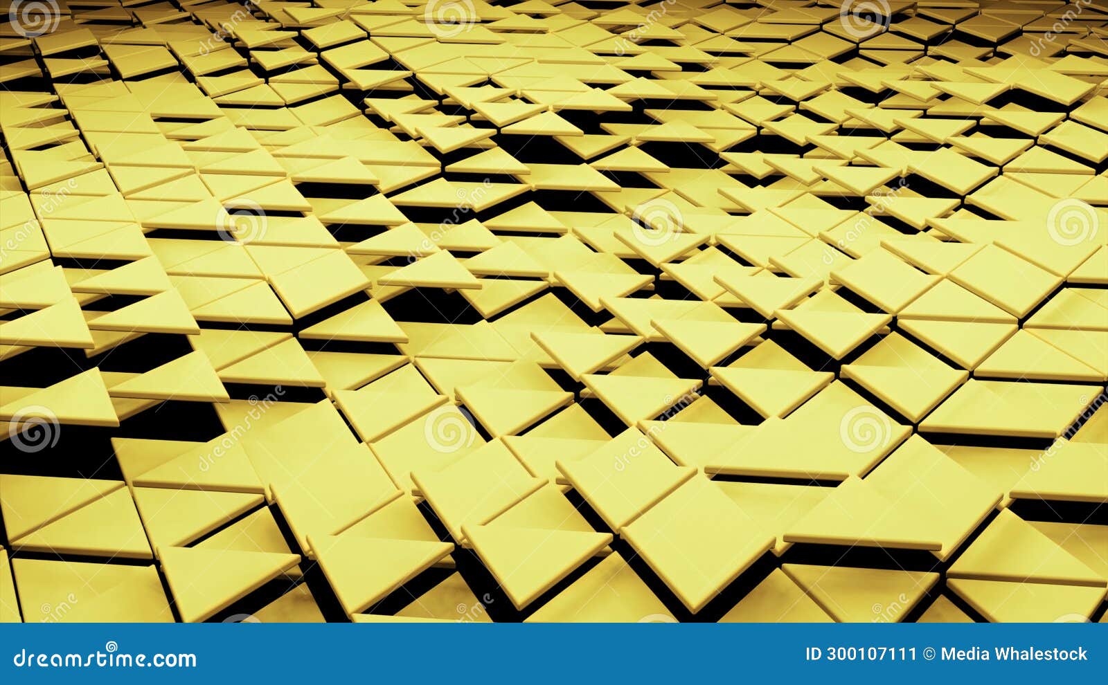 Surface of 3d Triangles Moving in Waves. Design. Wave Oscillations on ...