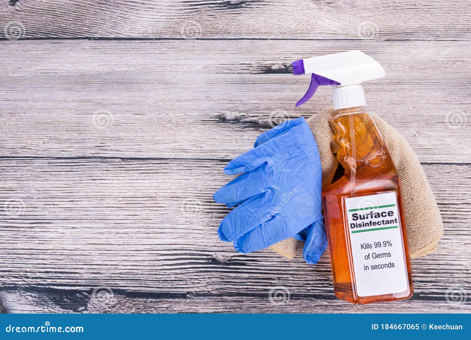 Surface Disinfectant Spray with Gloves and Cloth, Tools for Instant ...