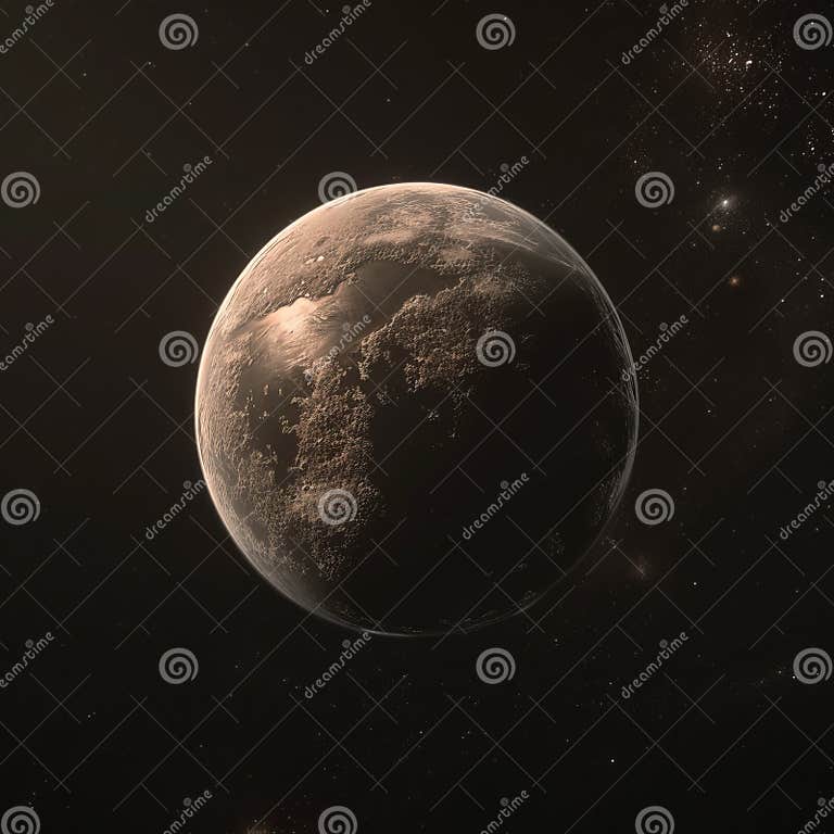 Surface of Earth Planet in Deep Space, View from Orbit Stock Image ...