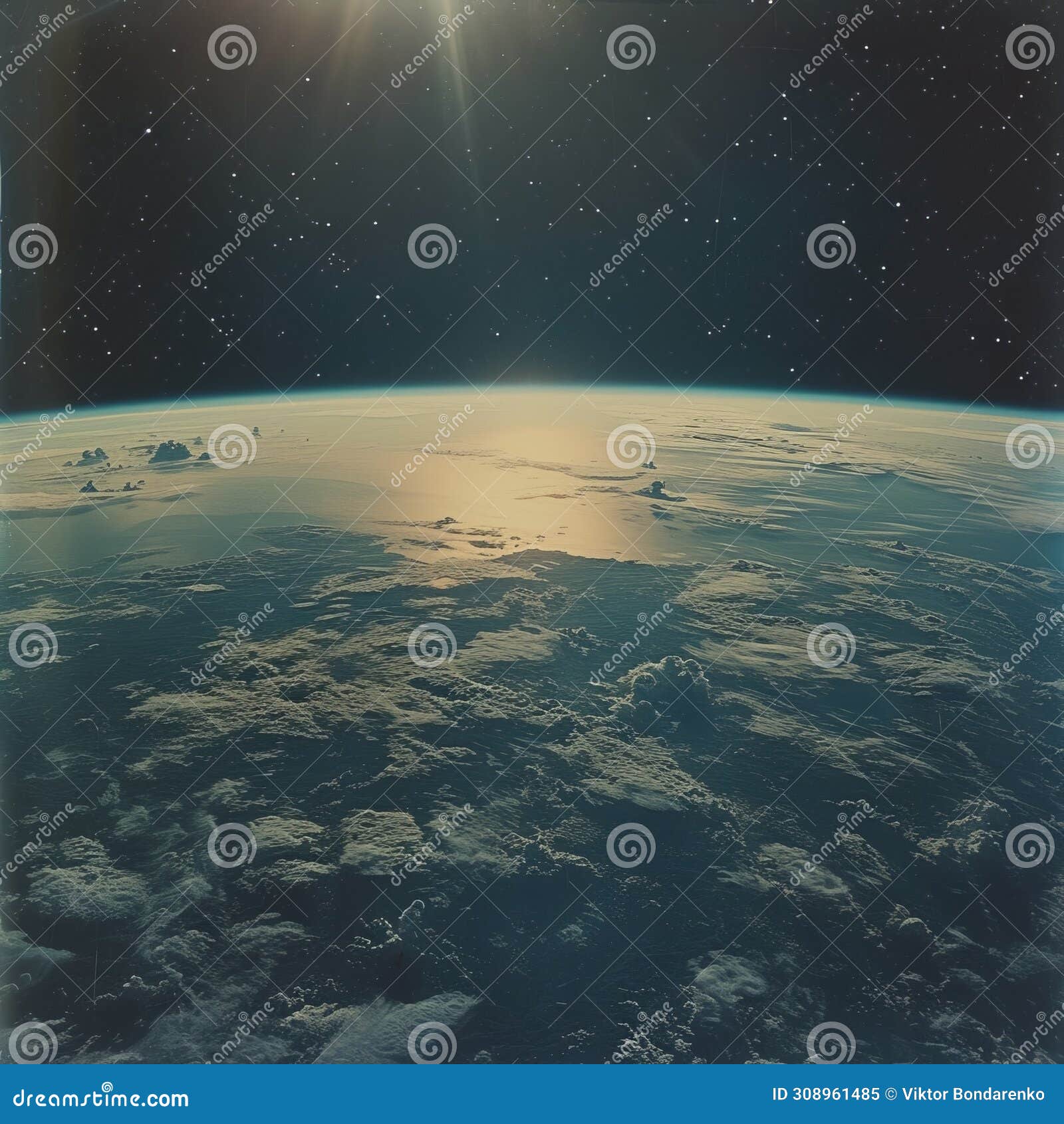 Surface of Earth Planet in Deep Space, View from Orbit Stock Image ...
