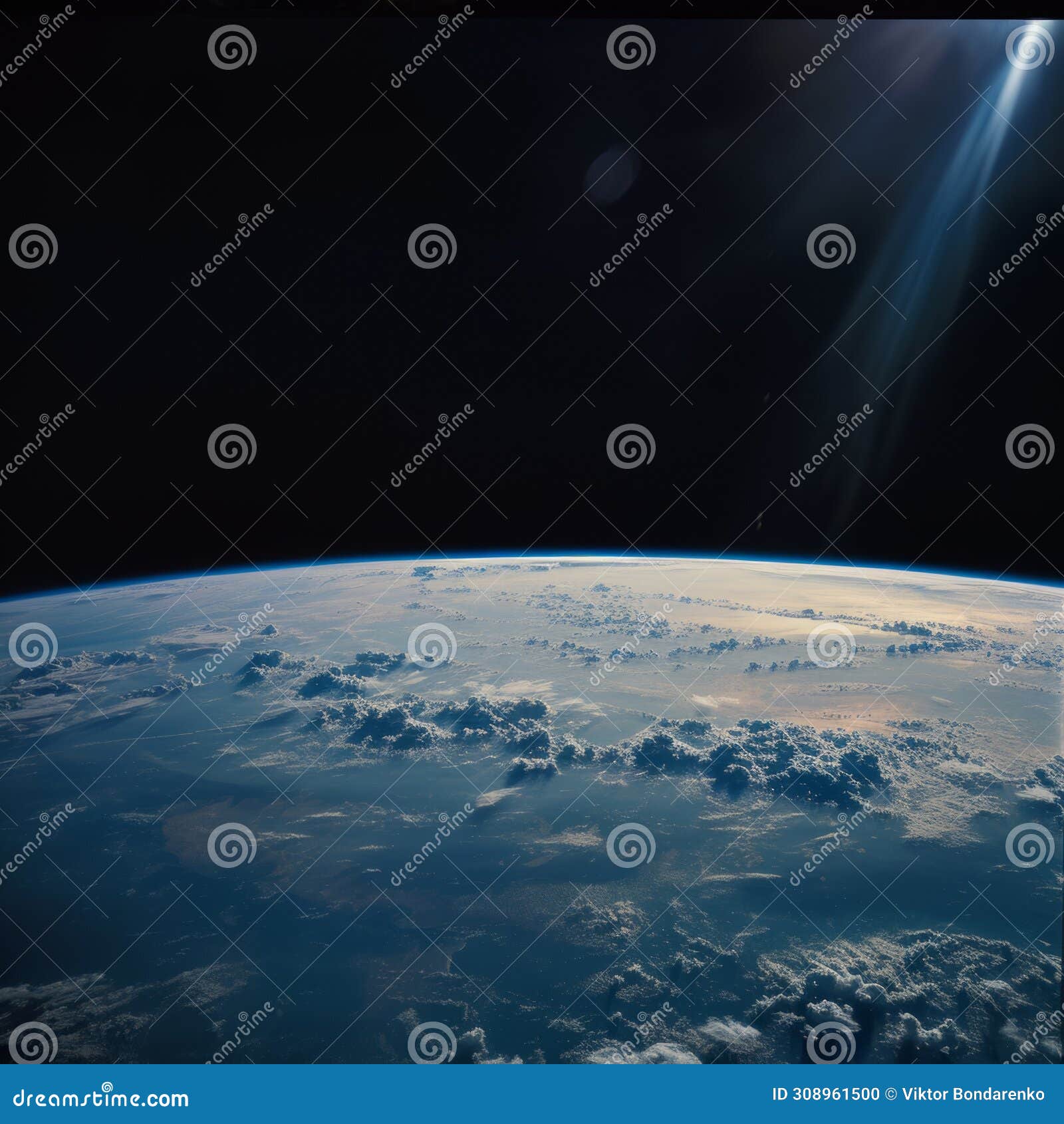 Surface of Earth Planet in Deep Space, View from Orbit Stock ...