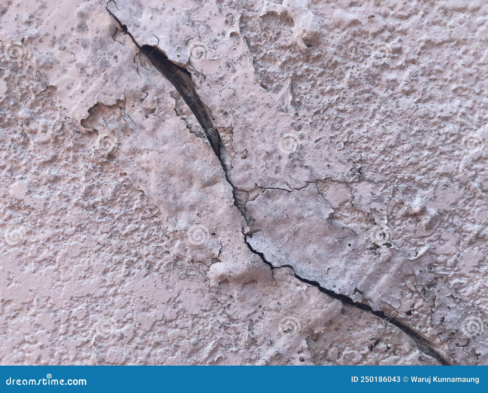 The Surface of the Exterior Wall of the Building with Cracks. Stock Image - Image of exterior ...