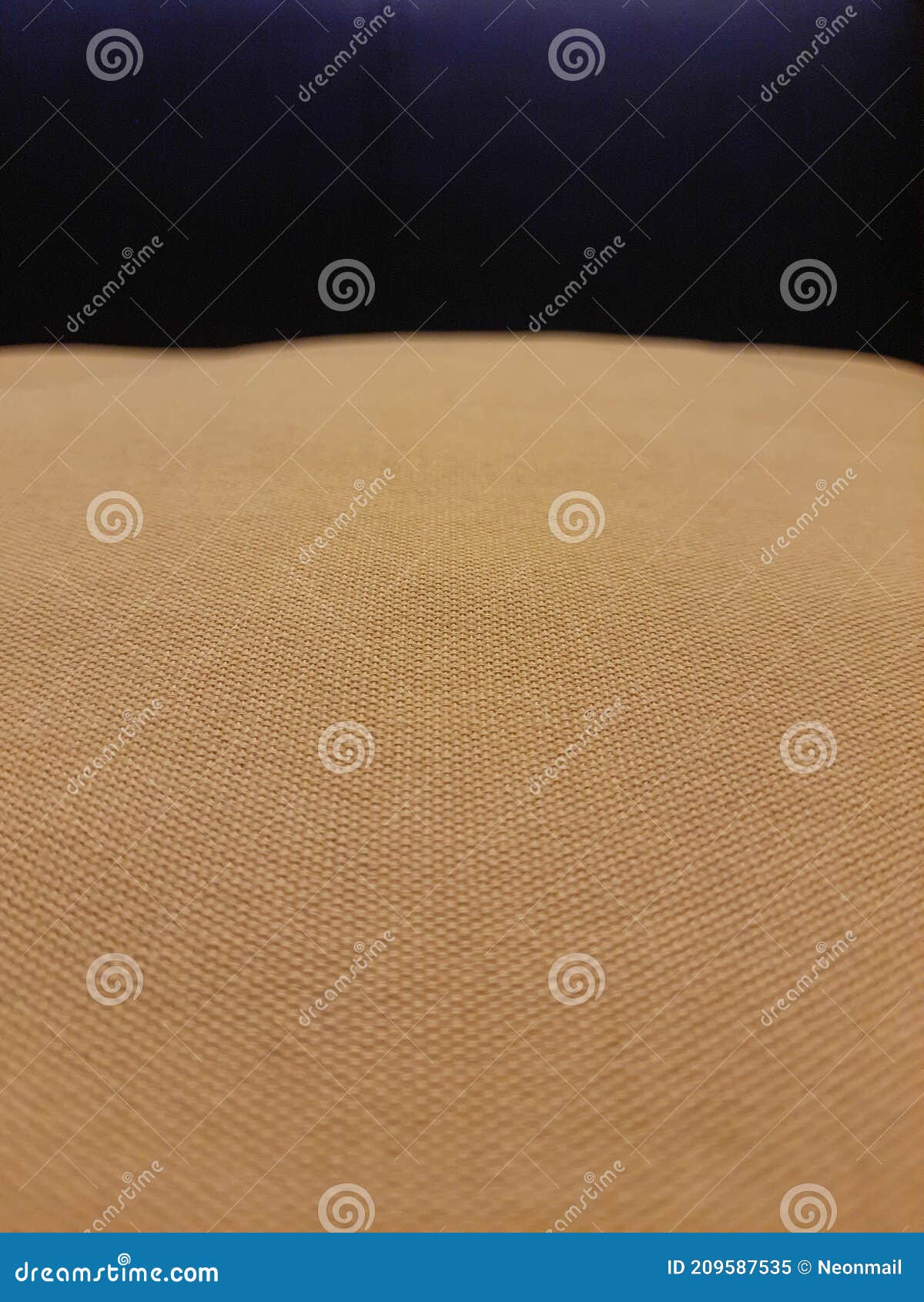 The Surface of the Fabric is Sandy Yellow on a Black Background Stock ...