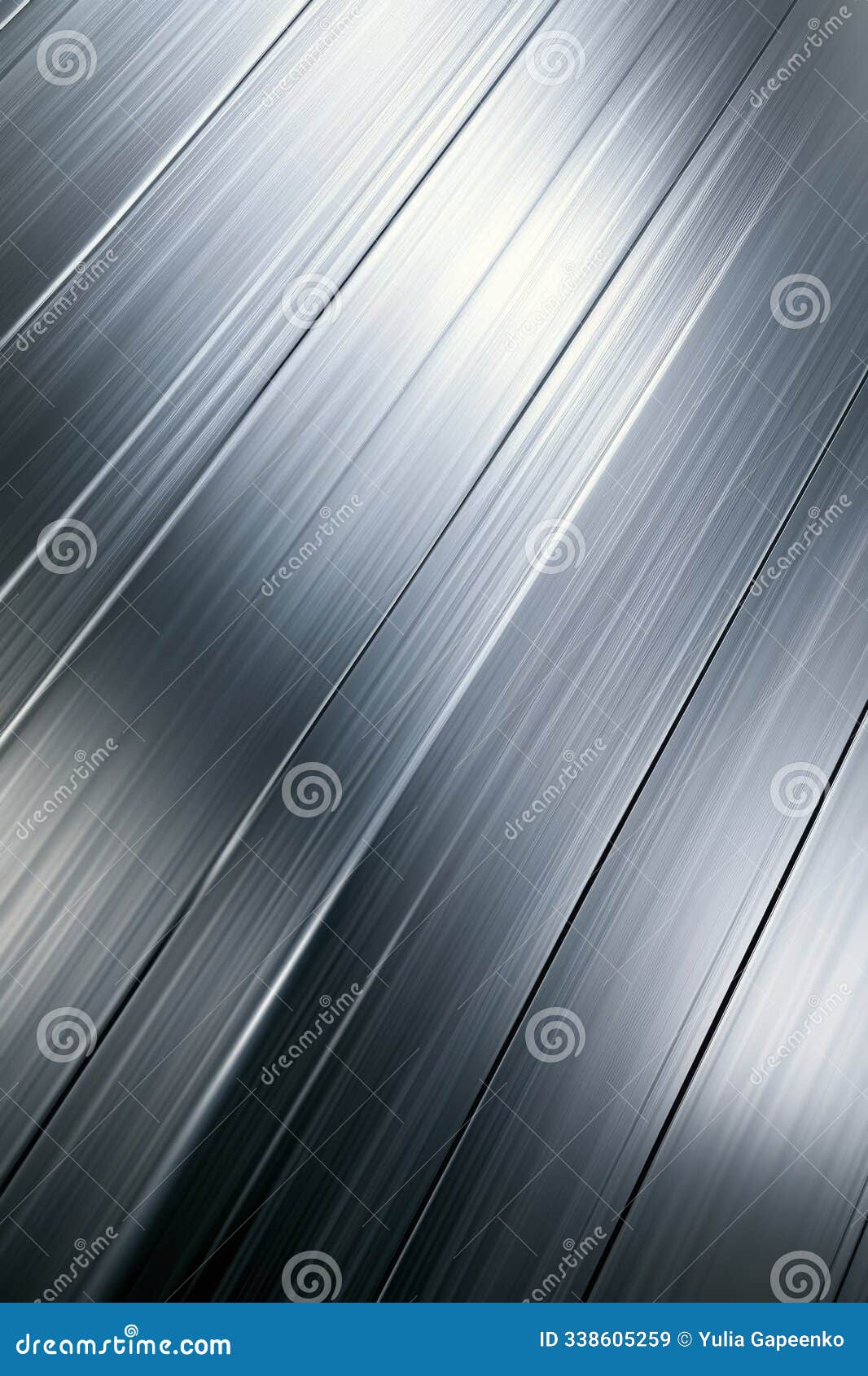 Shiny Metal Surface with Elegant Grooves Reflecting Light in Modern ...