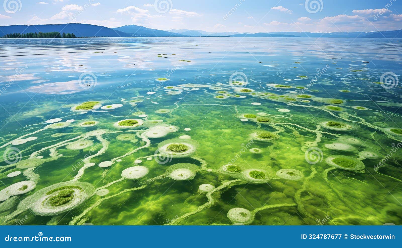Surface filamentous algae stock illustration. Illustration of ...