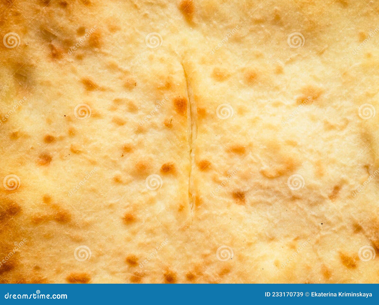 Surface of Flat Closed Pie Ossetian Pie Close Up Stock Image - Image of ...