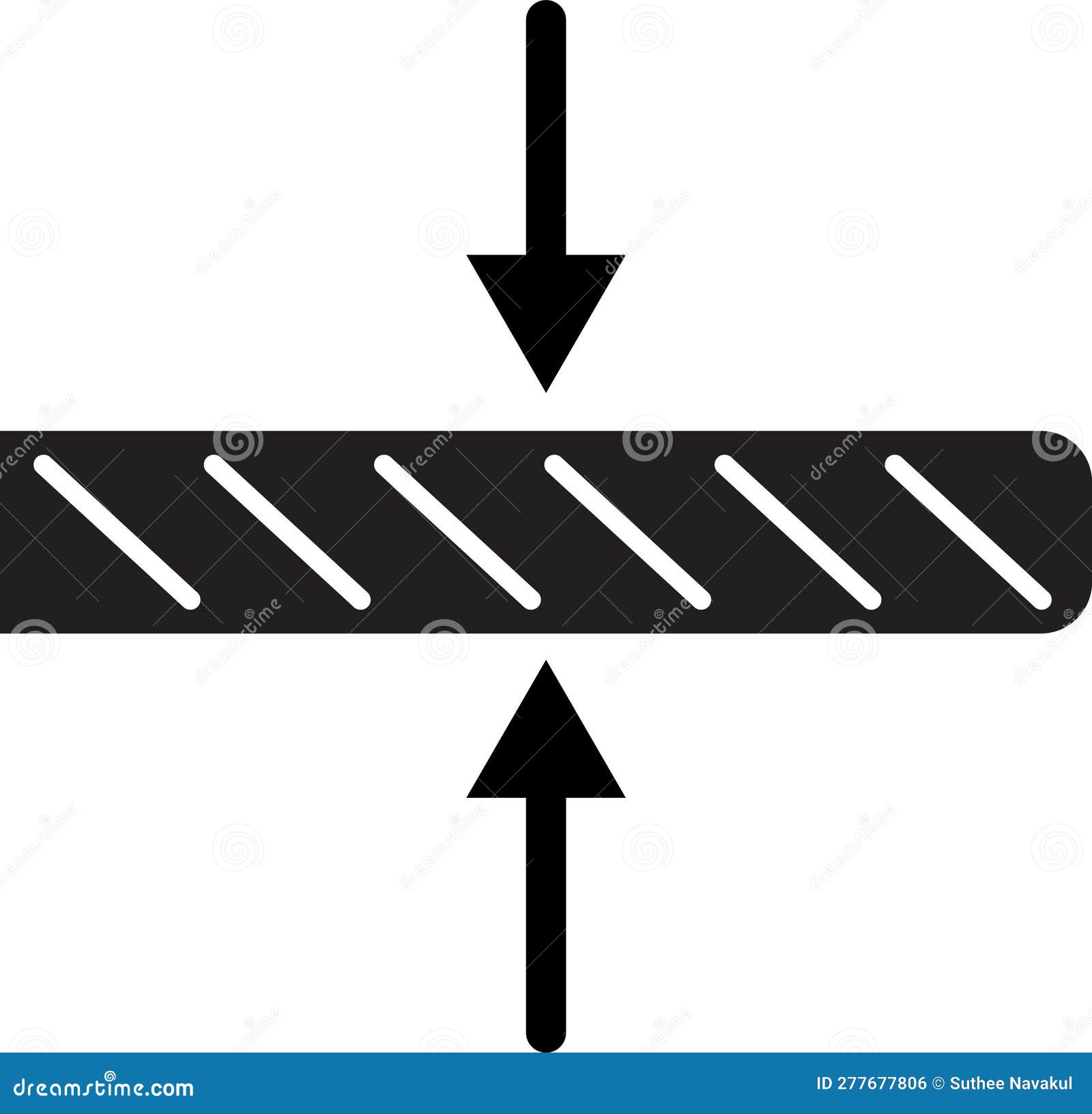 Surface Gap Icon on White Background. Thickness Sign. Flat Style Stock ...