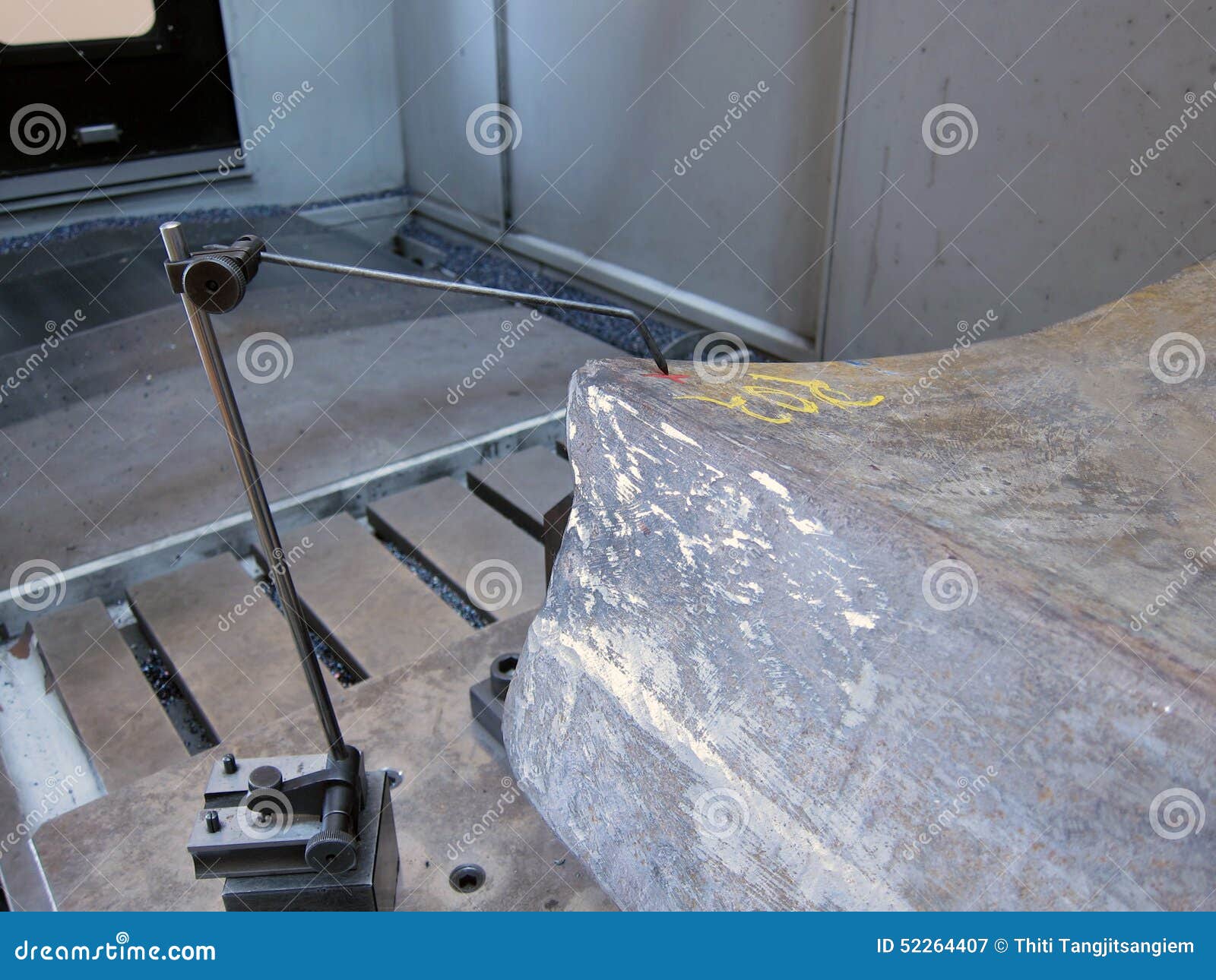 Jig Setting Workpiece And Flat Spray Air Nozzle In Blowing Room Of ...