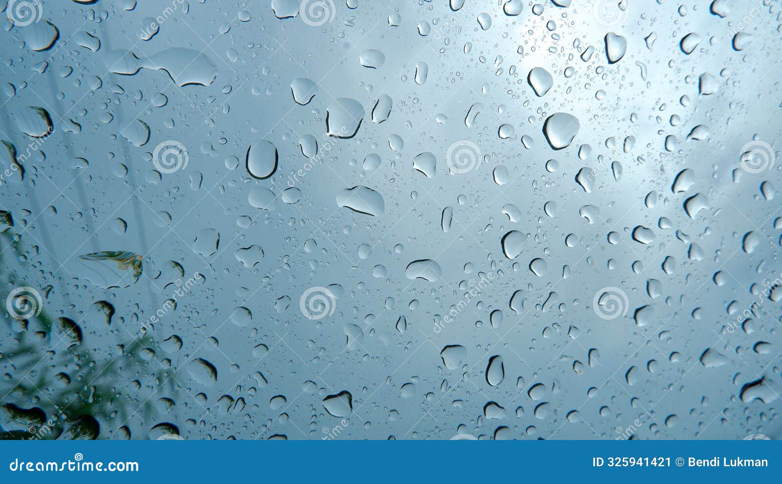 The Surface of a Glass is Wet with Remaining Raindrops Stock Image ...