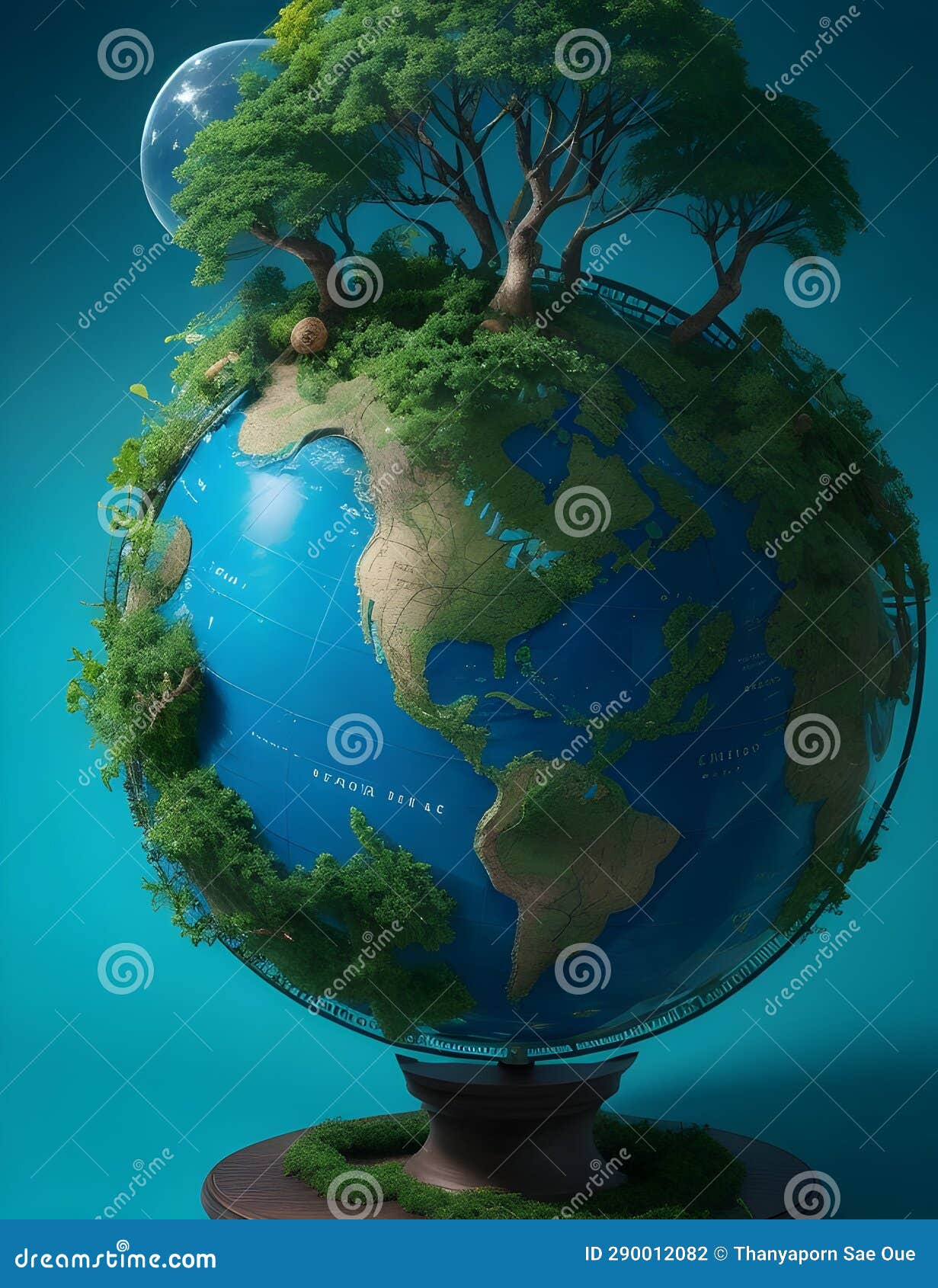 The Surface of the Globe is Adorned with Trees that Have yet To Sprout ...